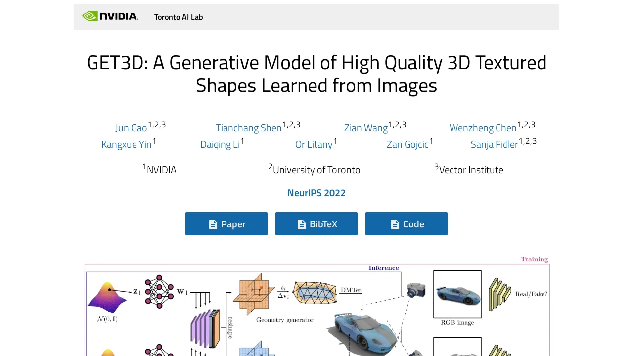 GET3D (Nvidia) - BestofAI